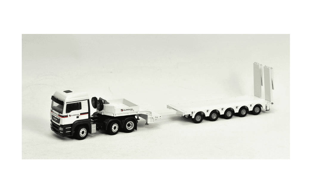 Conrad MAN TGS 3axles + Doll 5ax low-loader semi-trailer Eurovia 3軸拖車頭 ...