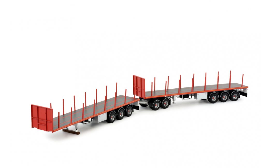 Tekno Australian roadtrain dubbele vlakke trailer met dolly Australian ...