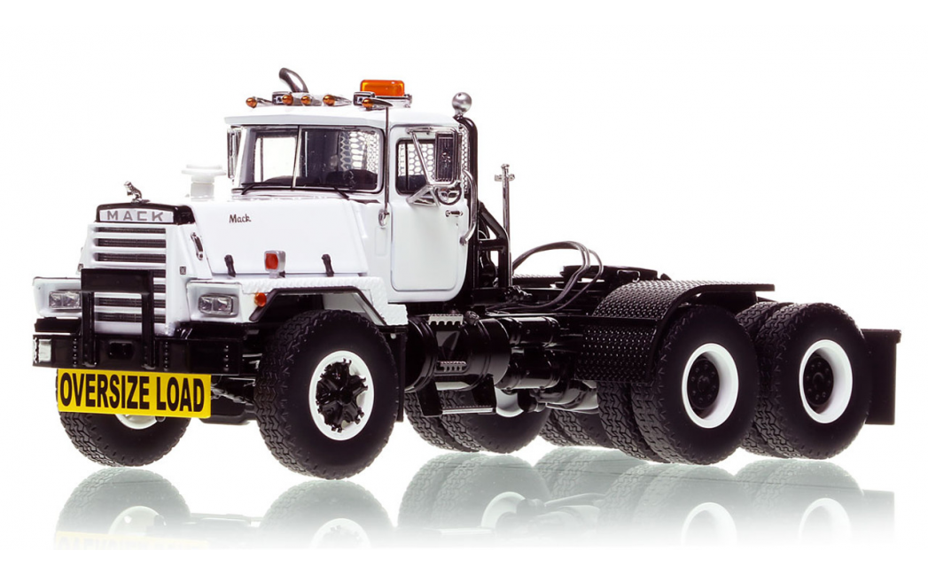 Mack RD800 Tandem Axle Tractor - White over Black - 產品介紹 - 元志工程模型館