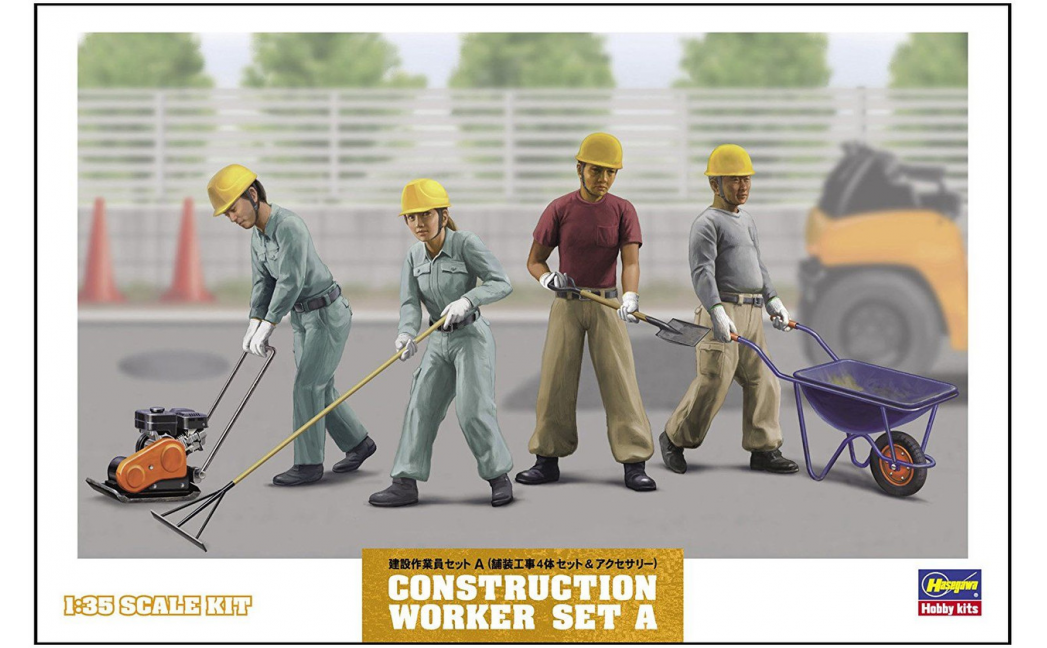 Hasegawa 1/35 Construction Workers Set A Plastic Model 人偶 HSGWM03 - 產品 ...