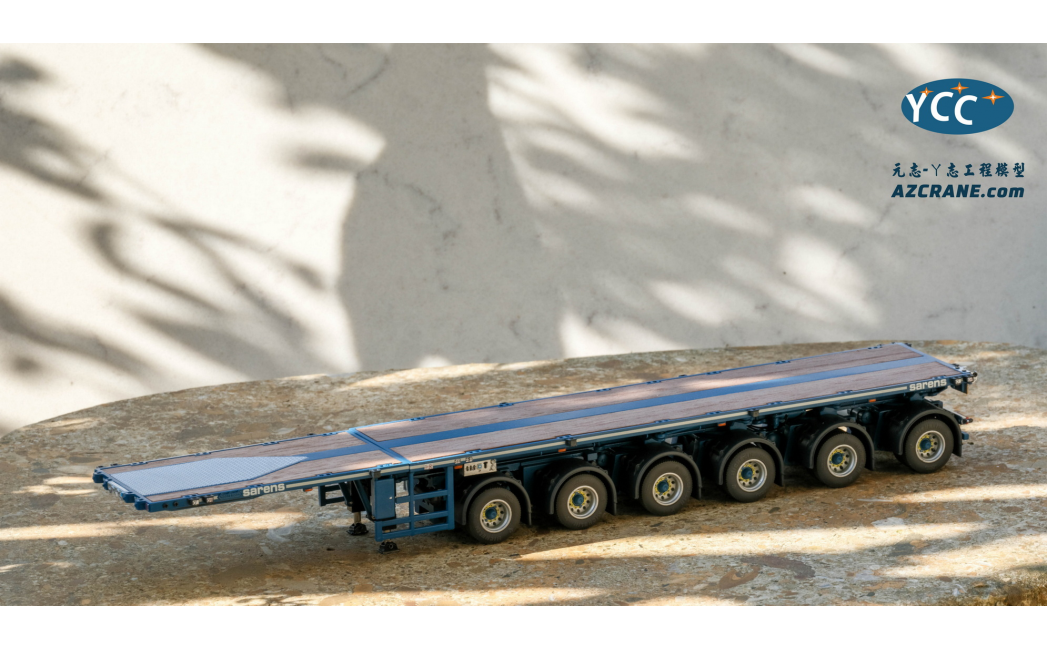 YCC Sarens RAL 5009 NOOTEBOOM EUROTRAILER 6-axle TYPE2 20-1087/YC768-2 ...